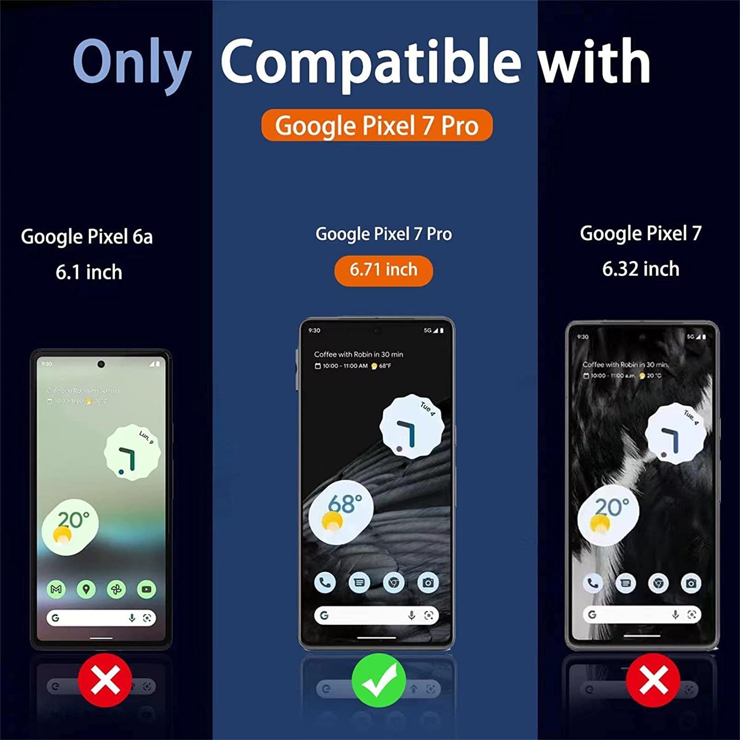 2 Pack for Google Pixel 7 Pro Screen Protector【2+2 Pack】2 Pack Tempered Glass Camera Lens Protector, Compatible Fingerprint, 3D Glass 9H Hardness Tempered Glass Screen Protector for Google Pixel 7 Pro 5g