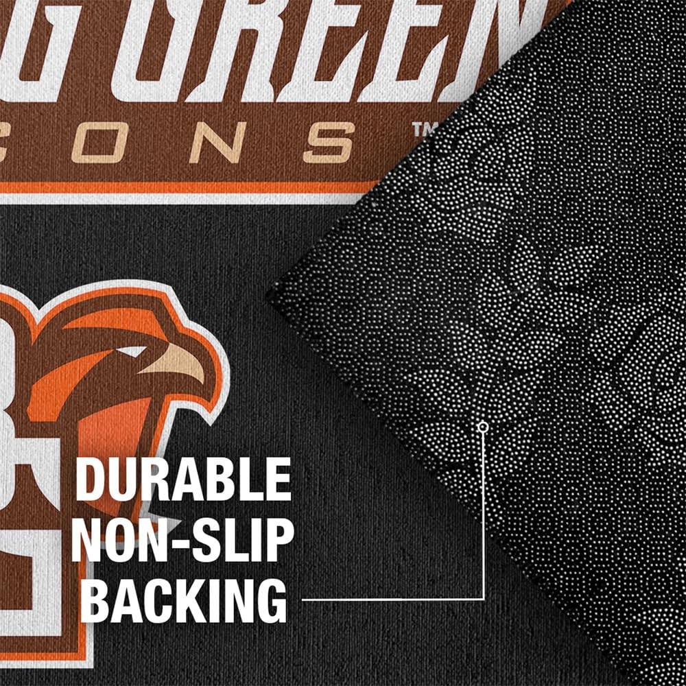 Campus Lab Bowling Green State University Anti-Slip Indoor Doormat, 20β x 31.5β Primary Mark, Floor Mat for Inside Entry Way/Back Door Garage Mudroom Home and Office, Low Profile