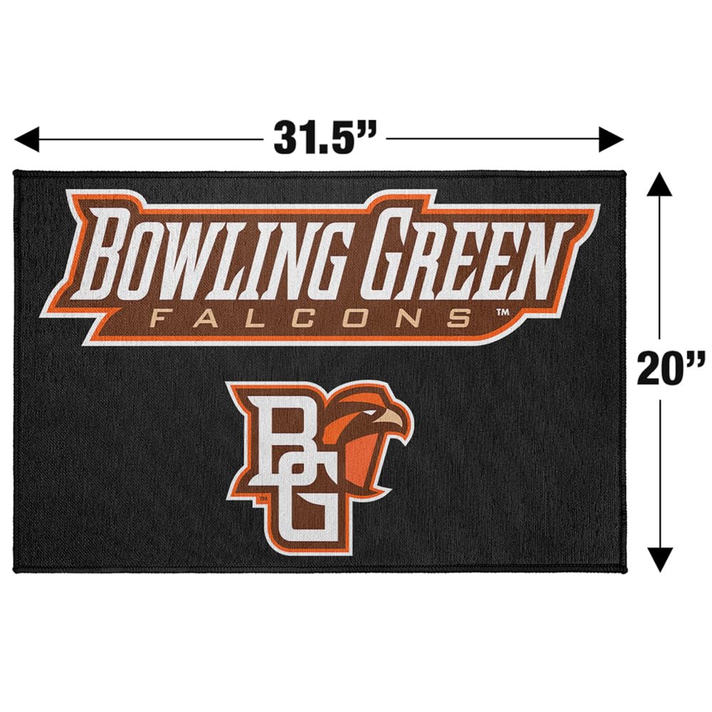 Campus Lab Bowling Green State University Anti-Slip Indoor Doormat, 20β x 31.5β Primary Mark, Floor Mat for Inside Entry Way/Back Door Garage Mudroom Home and Office, Low Profile