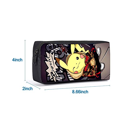 AEXNNZD 2Pcs Anime Backpack Set 16 Inch Backpacks With Pencil Case Multifunction 3D Printed Sports Daypack Travel Bag