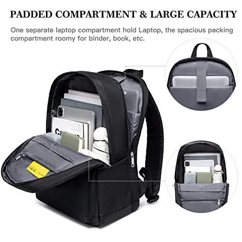 School Backpack for Women & Men - Casual School Backpack Water Resistant Bookbag with Laptop & Bottle Side Pockets for Boys Girls School Bag for Elementary Middle High School College Students