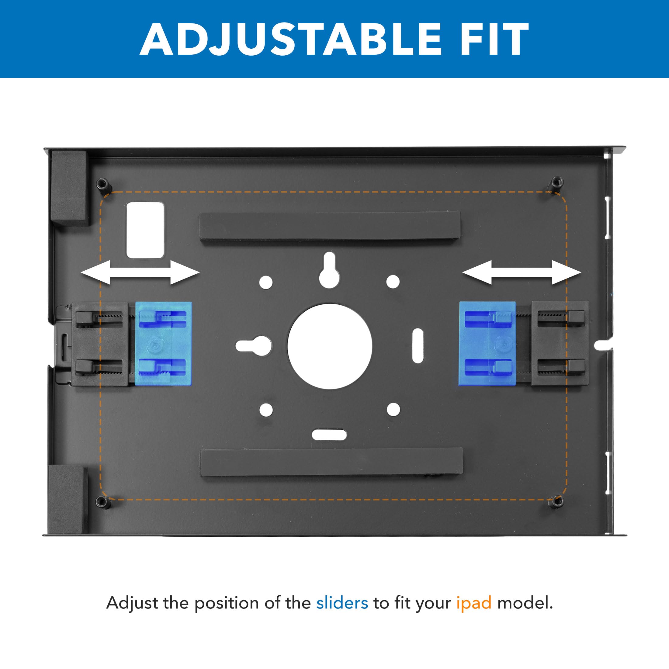 Mount-It! Anti-Theft Tablet Kiosk, Locking Tablet Enclosure with Counter Top and Wall Mount Base, Universal Enclosure for iPads Gen 7, 8, 9 and 10, iPad Pro, iPad Air, Black