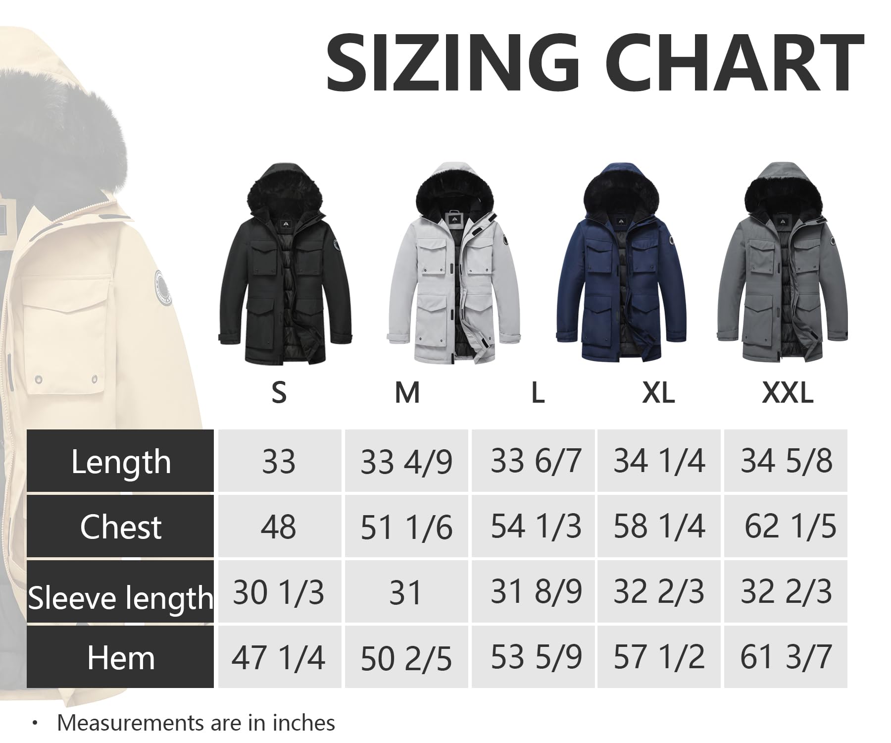 MOERDENG Men's Winter Thickened Warm Down Coats Windproof Waterproof Hooded fashions Puffer Jacket Black M