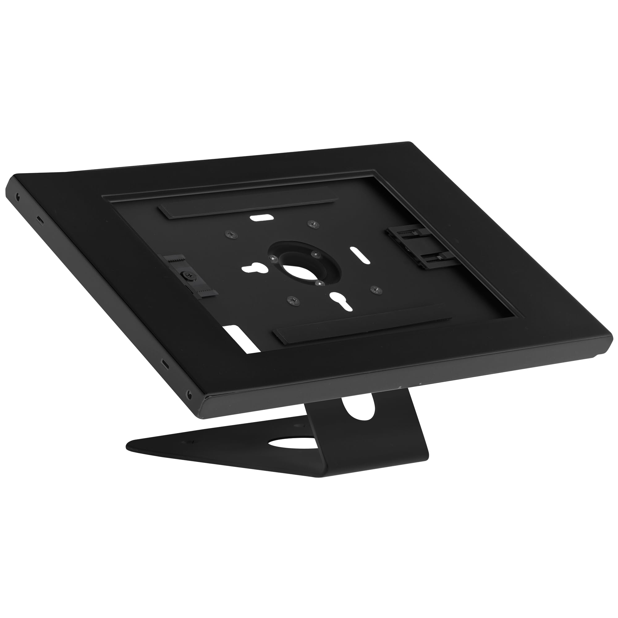 Mount-It! Anti-Theft Tablet Kiosk, Locking Tablet Enclosure with Counter Top and Wall Mount Base, Universal Enclosure for iPads Gen 7, 8, 9 and 10, iPad Pro, iPad Air, Black