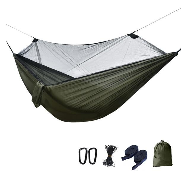 USYFAKGH Automatic Quick Opening Pole Outdoor Net Removable Outdoor Anti Rolled Over Nylon Cloth Camping Hiking Backpack 45l (Green, One Size)