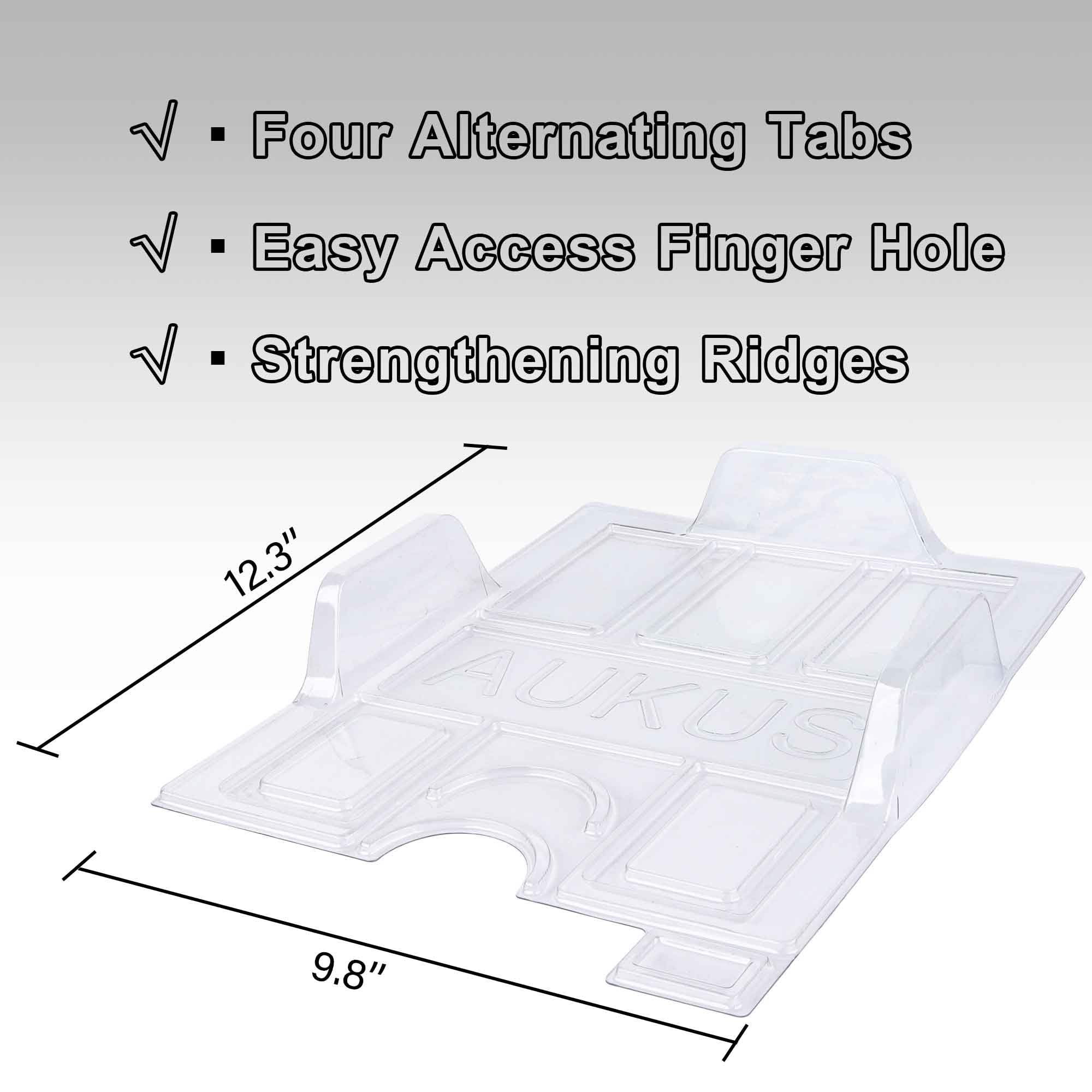 AUKUS Stackable Paper Organizers - Durable and Sturdy File Trays for Desk, Transparent Design - Ideal for Office, School, Home - A4 Size, 24 Pack