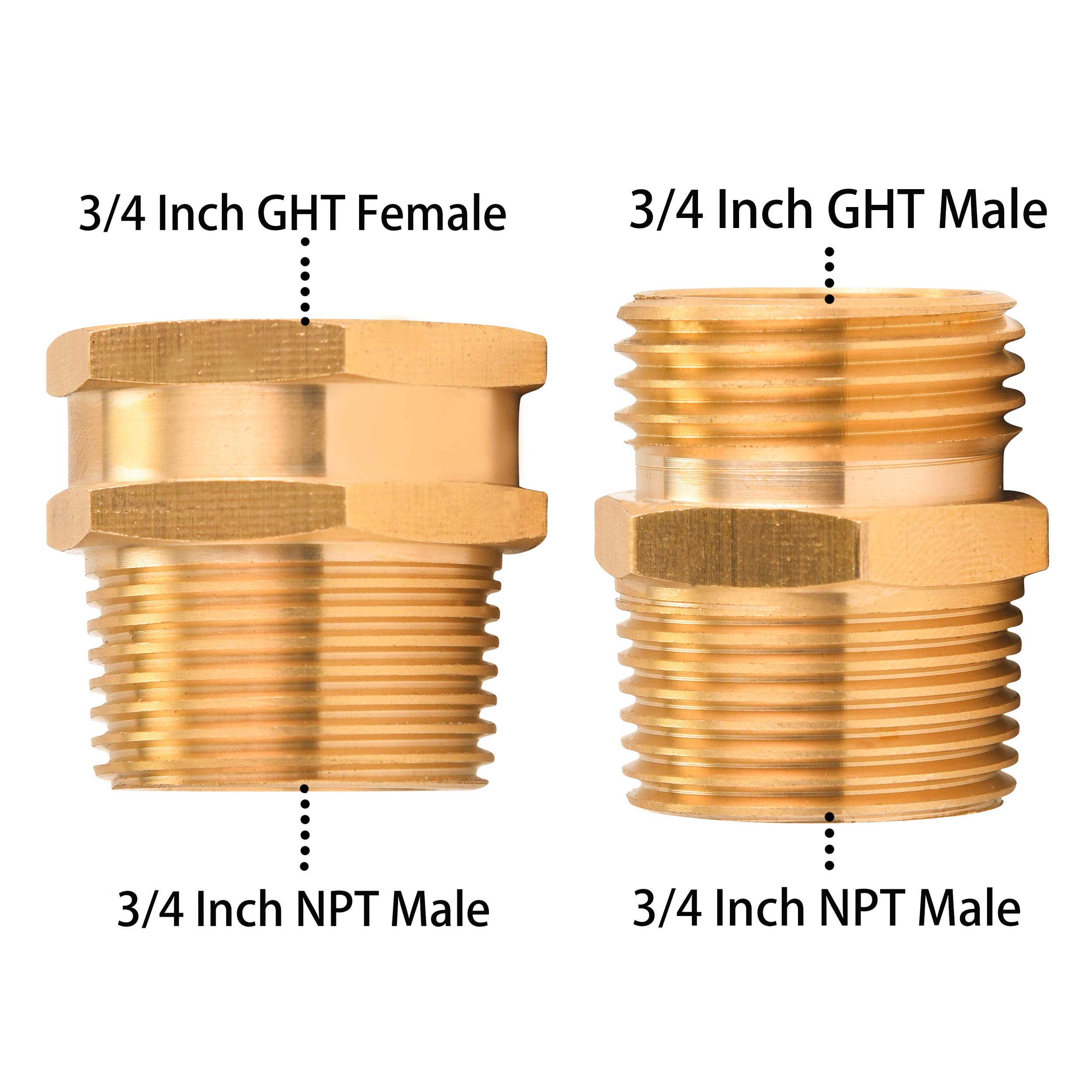 M MINGLE Garden Hose Adapter with Extra 8 Washers, Garden Hose Quick Connect Fittings