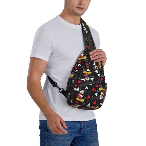 mi#c-k-e-y mouse Sling Bag,Crossbody Backpack Shoulder Bag,Lightweight One Sling Bags Backpacks For Men Women Chest Crossbody