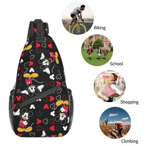 mi#c-k-e-y mouse Sling Bag,Crossbody Backpack Shoulder Bag,Lightweight One Sling Bags Backpacks For Men Women Chest Crossbody