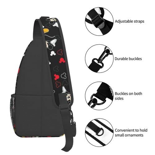 mi#c-k-e-y mouse Sling Bag,Crossbody Backpack Shoulder Bag,Lightweight One Sling Bags Backpacks For Men Women Chest Crossbody