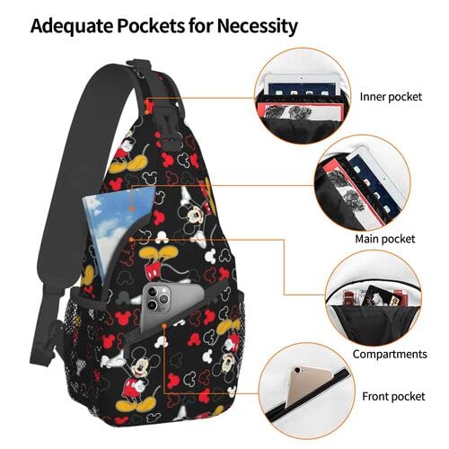 mi#c-k-e-y mouse Sling Bag,Crossbody Backpack Shoulder Bag,Lightweight One Sling Bags Backpacks For Men Women Chest Crossbody
