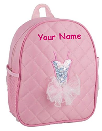 Princess Personalized Quilted Pink Tutu Themed Backpack Dance Bag - 12 Inches