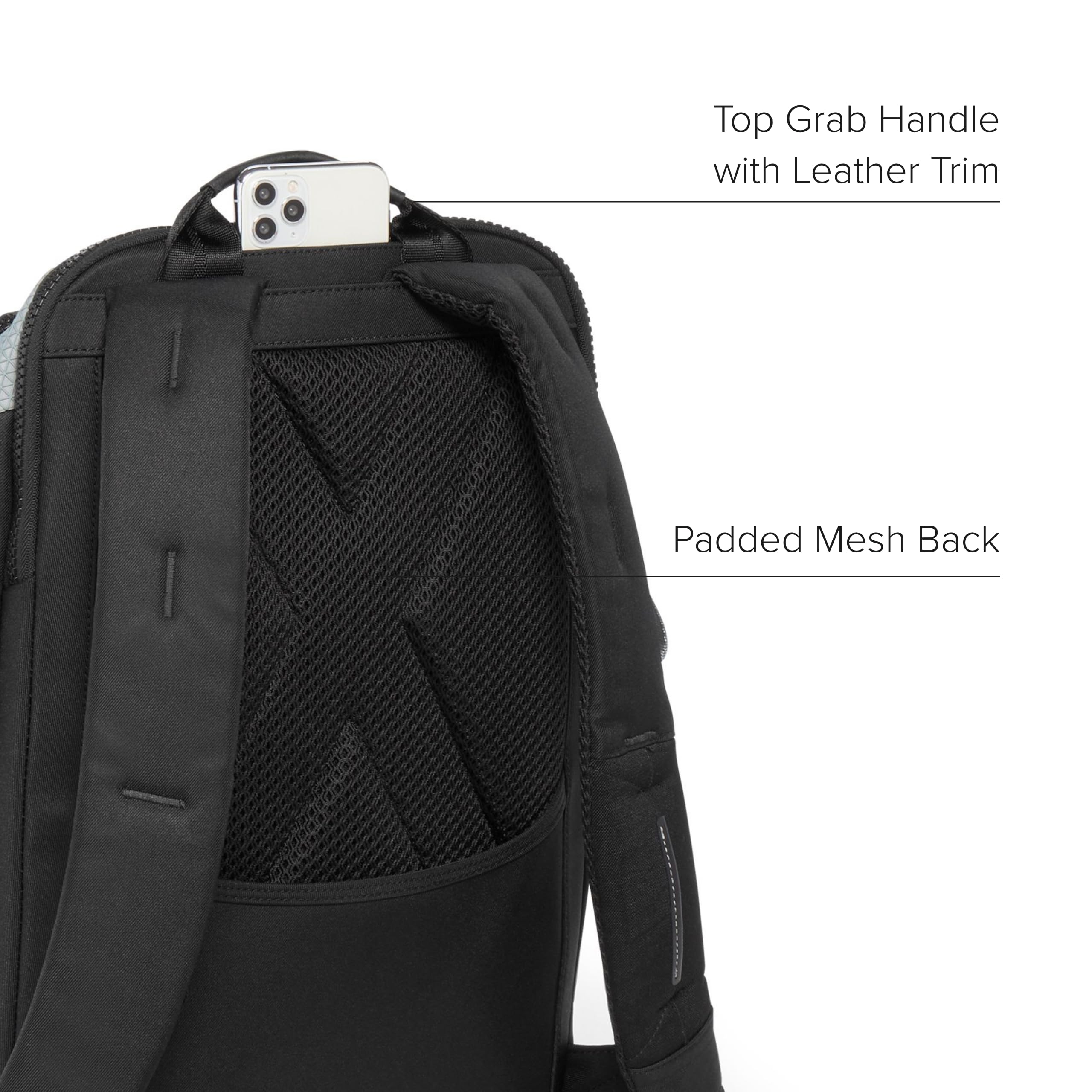TUMI - Tahoe Finch Mens Laptop Backpack - Work and Travel - Padded Laptop Compartment Fits Up To A 15” PC or 16” MacBook - Nevado Grey