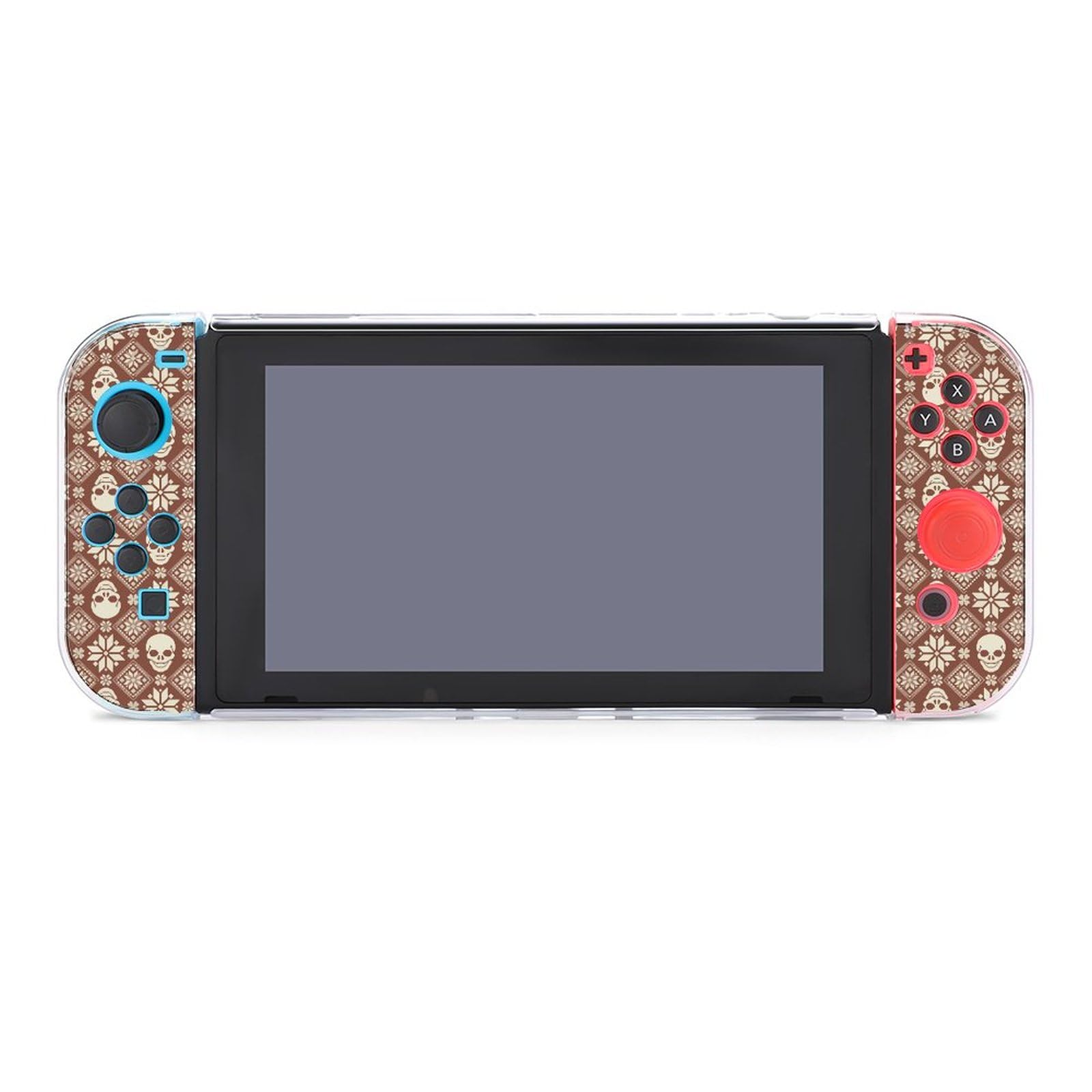 Cross Stitch Skull Pattern Protective Case Cute Design Hard Cases Cover Game Shell for Switch