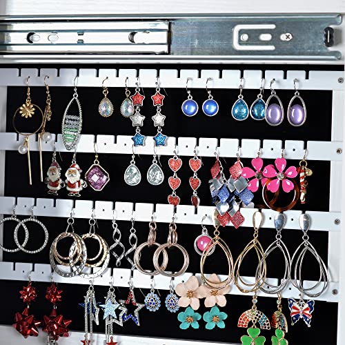 AnQuipet jewelry cabinet floor standing,freestanding jewelry cabinet with full- length mirror, Standing Mirror with Jewelry Storage for Bedroom