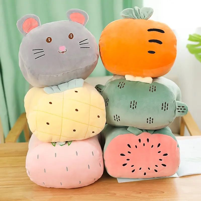 AlphaDesignLuxe Hand Warmer Plush Toys, Hand Warming Stuffed Animals, Warm Hand Pillow, Winter Cute Soft Doll, Toy Gifts for Kids (Orange Carrot)