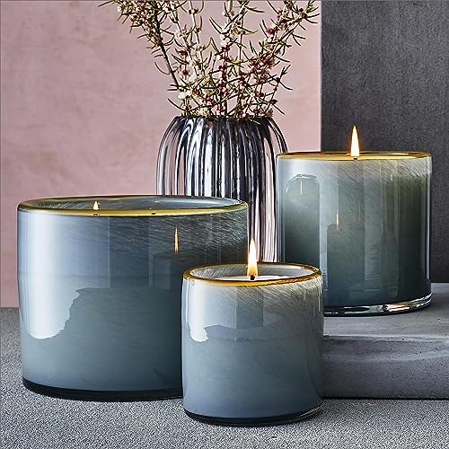 LAFCO New York Signature Candle, Sea & Dune - 15.5 oz, 2 Pack - 90-Hour Burn Time - Reusable, Hand Blown Glass Vessel - Made in The USA