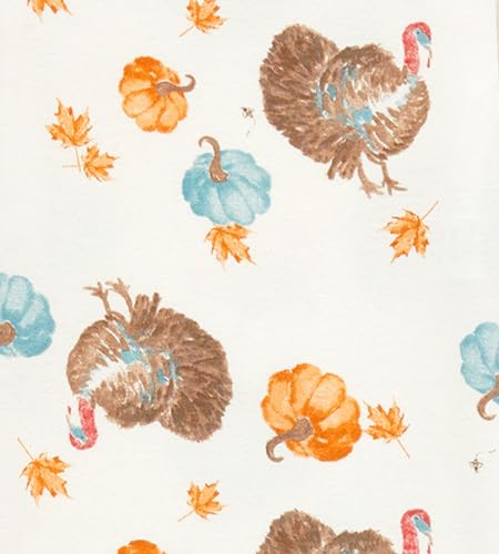 Burt's Bees Baby Baby Kids 2-Piece Family Jammies Matching Holiday Organic Cotton Pajamas, Turkey Time, 6 Years