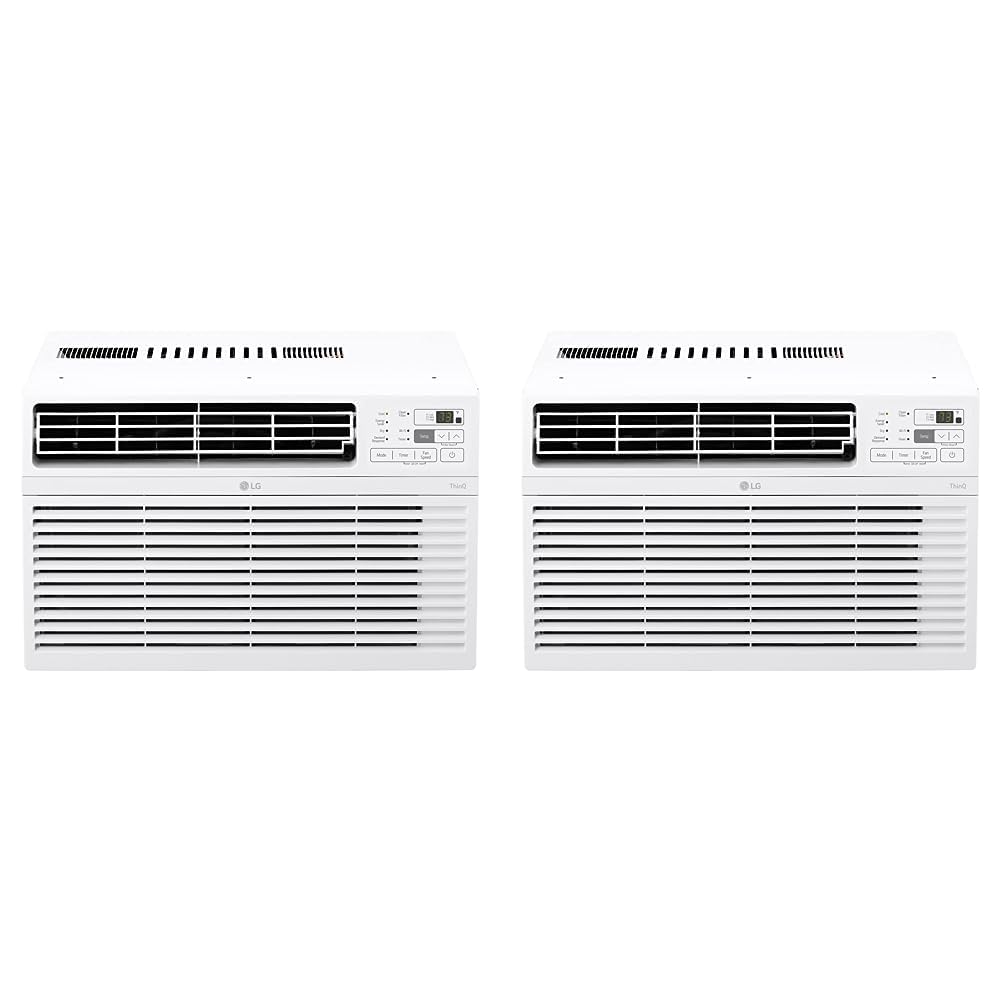 LG 10000 BTU Window Air Conditioners [2023 New] & 8000 BTU Window Air Conditioners 2023 New Remote Control WiFi Enabled App Ultra-Quite Washable Filter Cools 340 Sq. Ft