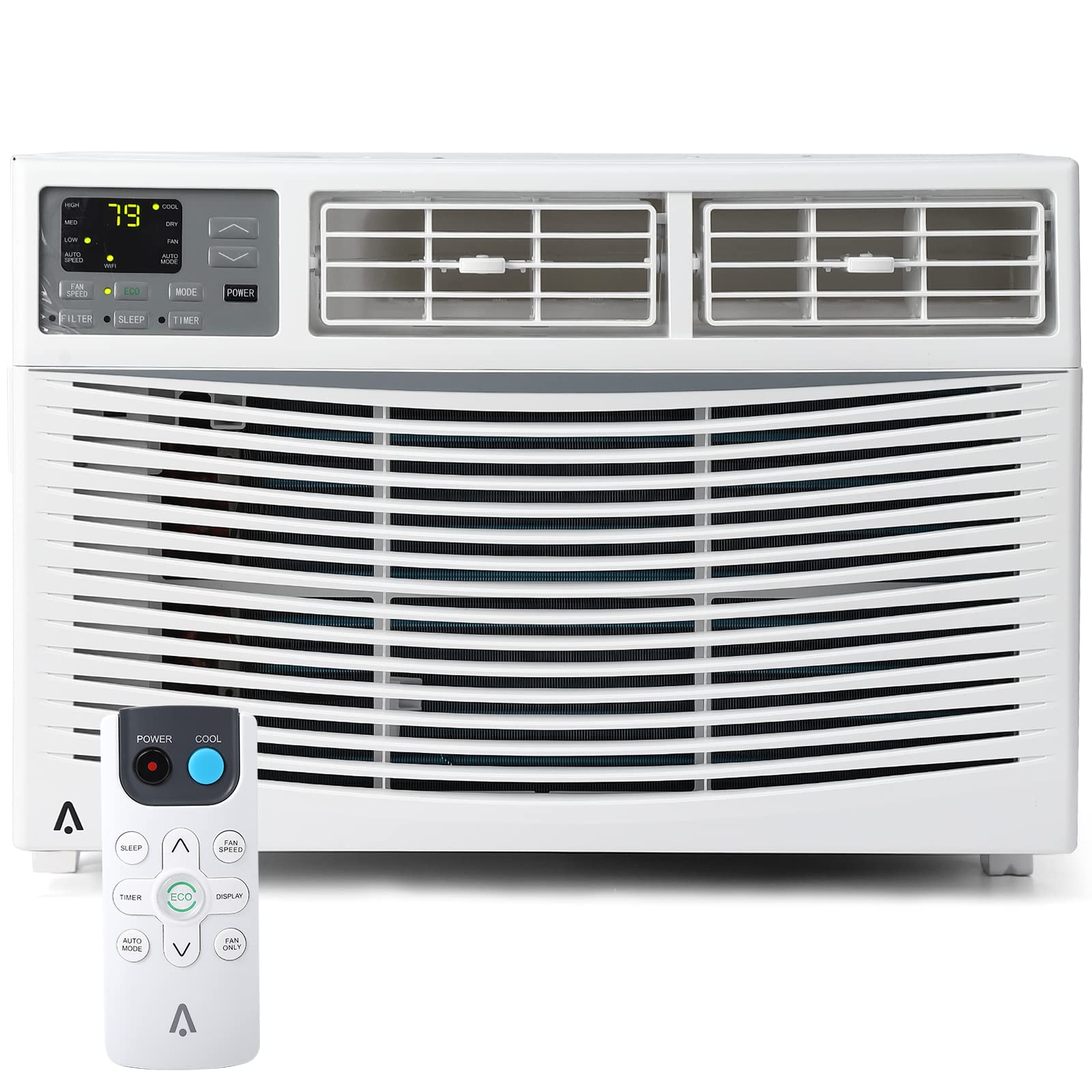Acekool 8000 BTU Smart Window Air Conditioner & 6000 BTU Smart Air Conditioner Window Unit, 110-115V Window AC Unit with Remote/App Control and Dehumidify Function, Cools 250 Sq.ft