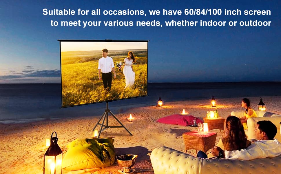 Small Portable Projector Screen Tripod Stand lejiada Mobile Projection Screen, Lightweight Carry & Easy Adjustablle for Schools Meeting Conference Indoor Outdoor Use,