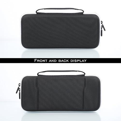 ADVcer Rog Ally Handheld Case, Waterproof EVA Hard Shell Protective Travel Case with Inner Transformable Game Console Stand, Flannel Soft Lining, Double Zipper, Carrying Handle for Rog Ally 7" (White)