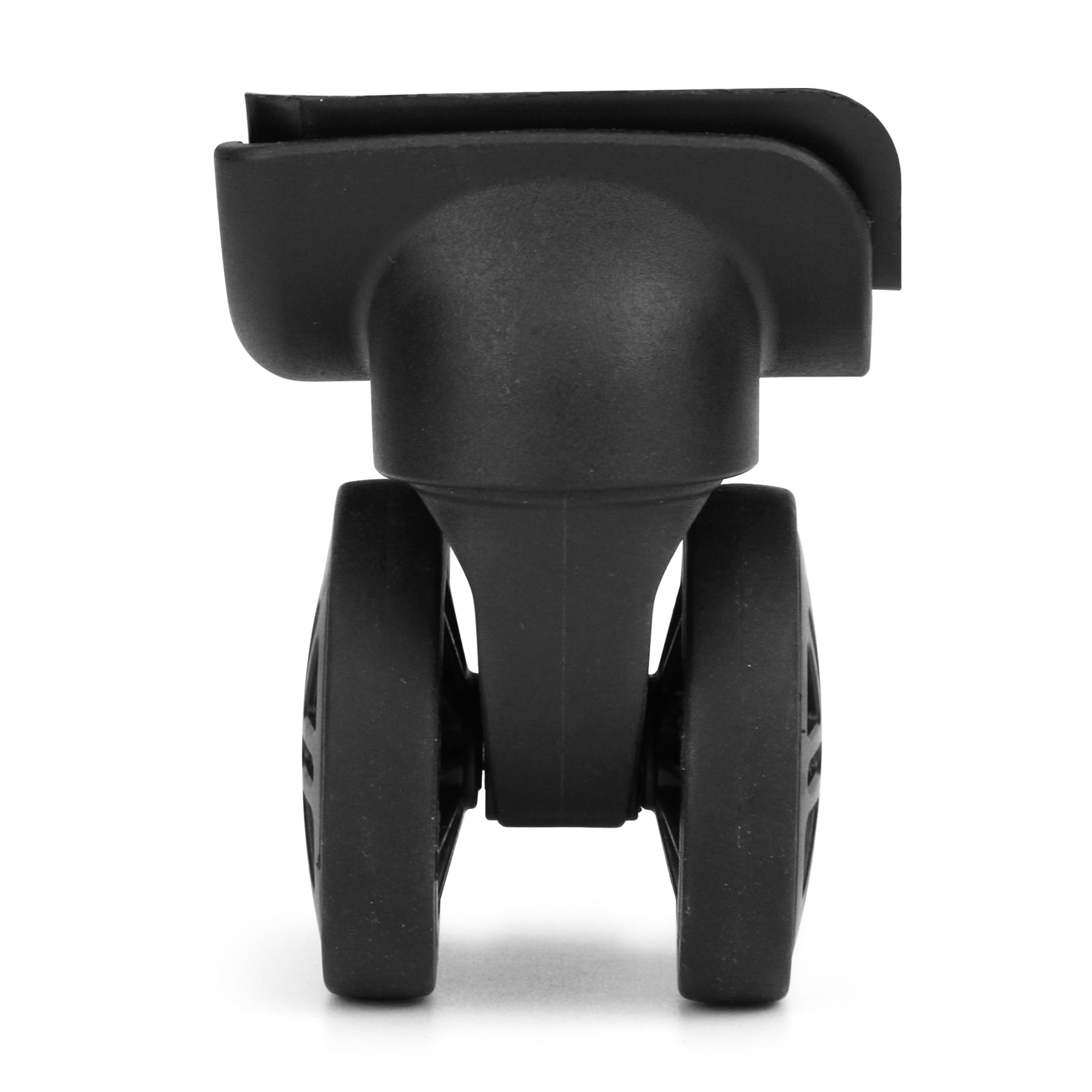 Zoofen Suitcase Wheels Swivel Wheel with Dual-Wheels Luggage Wheels Replacement Suitcase Wheels with 4 Screw Holes (W044-B,2 pcs)
