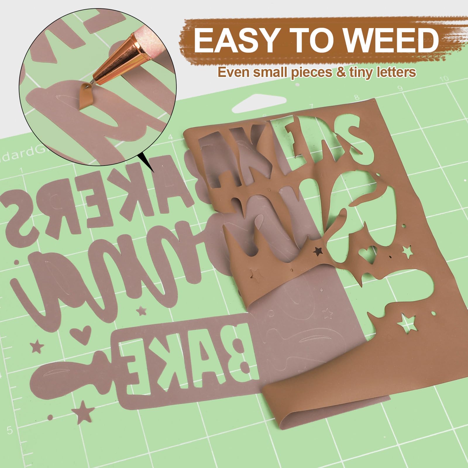VINYL FROG 3D Puff Heat Transfer Vinyl 10" x 6FT Cofee Brown Foaming HTV Vinyl Puffy Iron on Vinyl for DIY T-Shirt Heat Press Designs