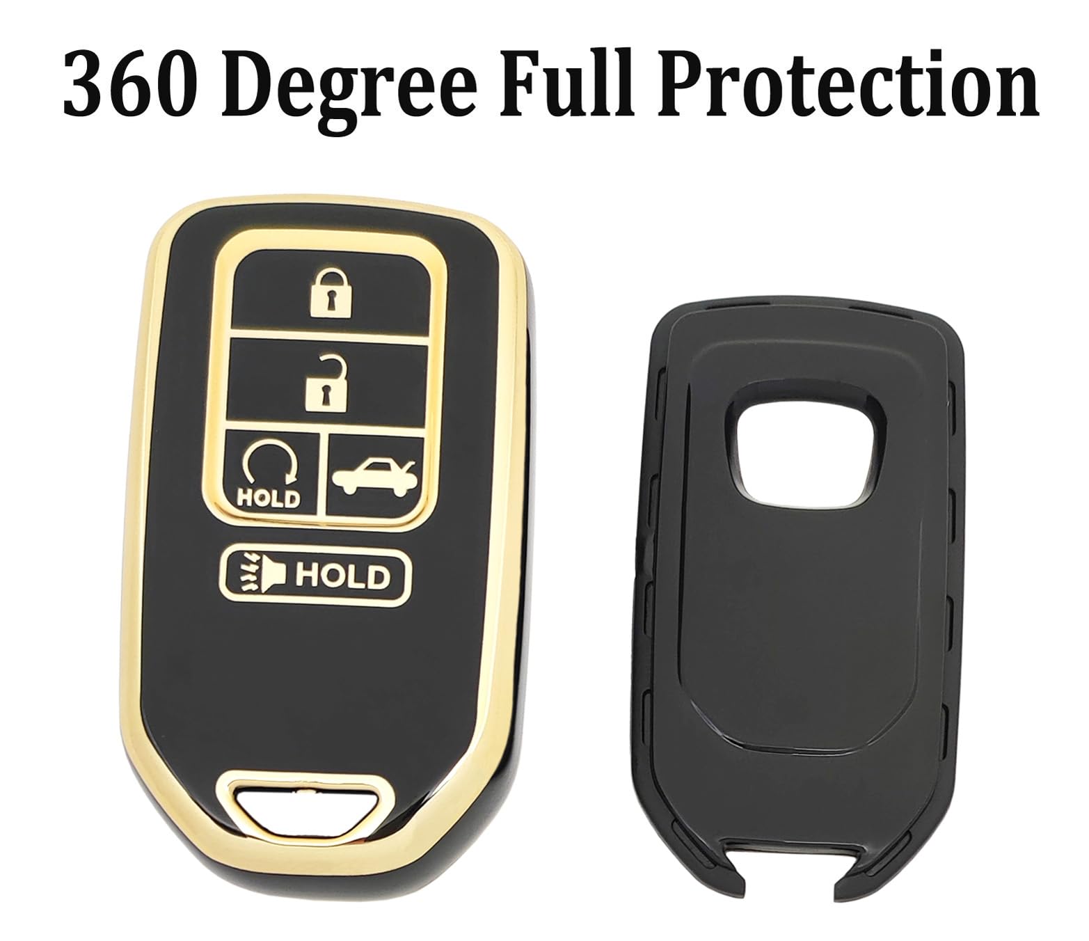 Arruweer Key Fob Cover for Honda Key Fob Case Holder Protector Compatiable with Honda Accord Civic CRV Pilot Ridgeline Odyssey Passport Car Accessories Keychain