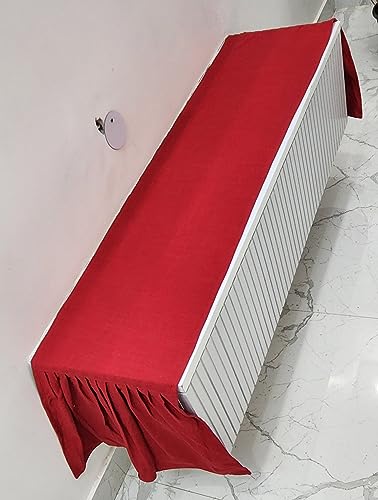 Throw Pillow Red Modern TV Console Unit Runner/TV Cabinet Cover Diwali Festival Decor (3 Feet TV Console(14x48 Inches))