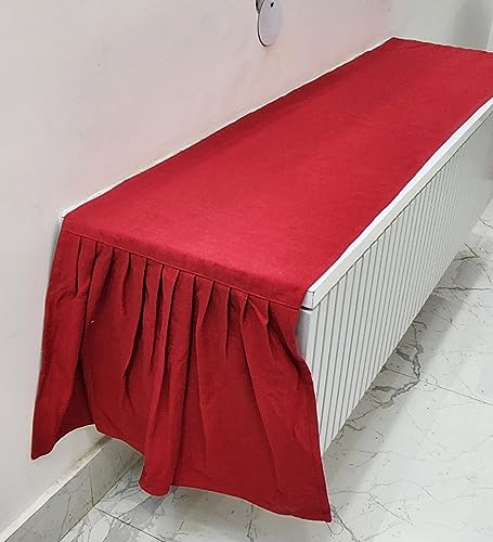 Throw Pillow Red Modern TV Console Unit Runner/TV Cabinet Cover Diwali Festival Decor (3 Feet TV Console(14x48 Inches))