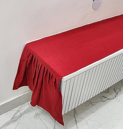 Throw Pillow Red Modern TV Console Unit Runner/TV Cabinet Cover Diwali Festival Decor (3 Feet TV Console(14x48 Inches))