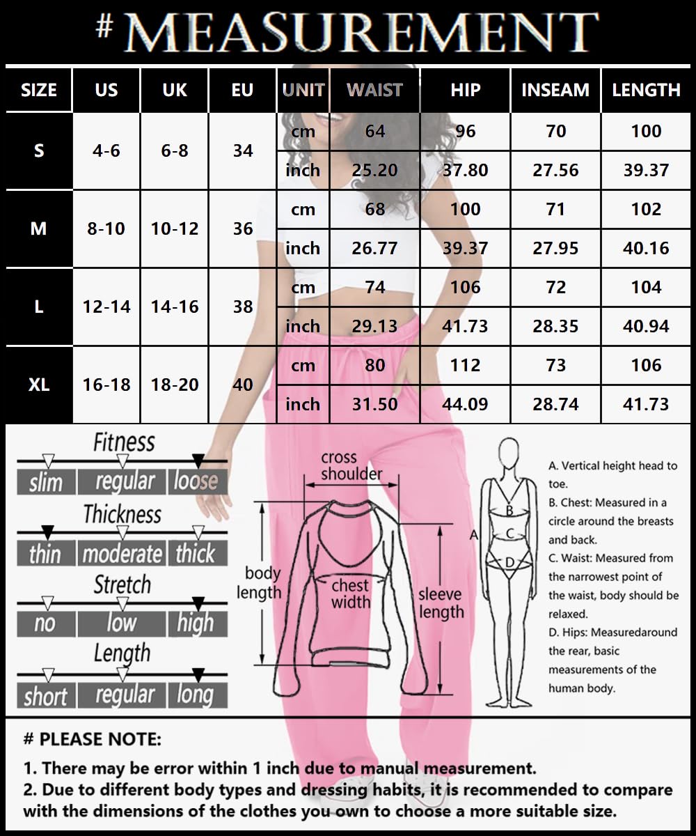 Mincib Women's Elastic Wide Leg Pants High Waisted Casual Loose Flowy Lounge Palazzo Pants Trousers with Side Pockets, Rose, XL
