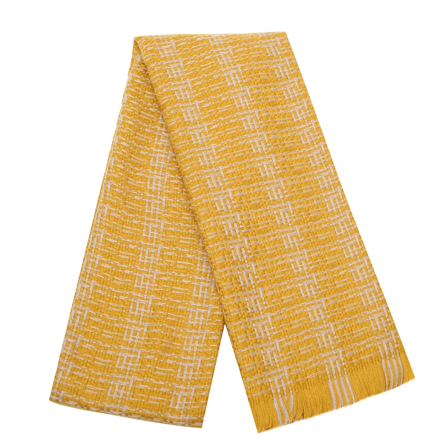 VANLINKER Soft Premium Cashmere Winter Scarf for Women Men Cozy Shawls Classic Tweed Long Wraps Stay Warm and Stylish VL9321 Yellow