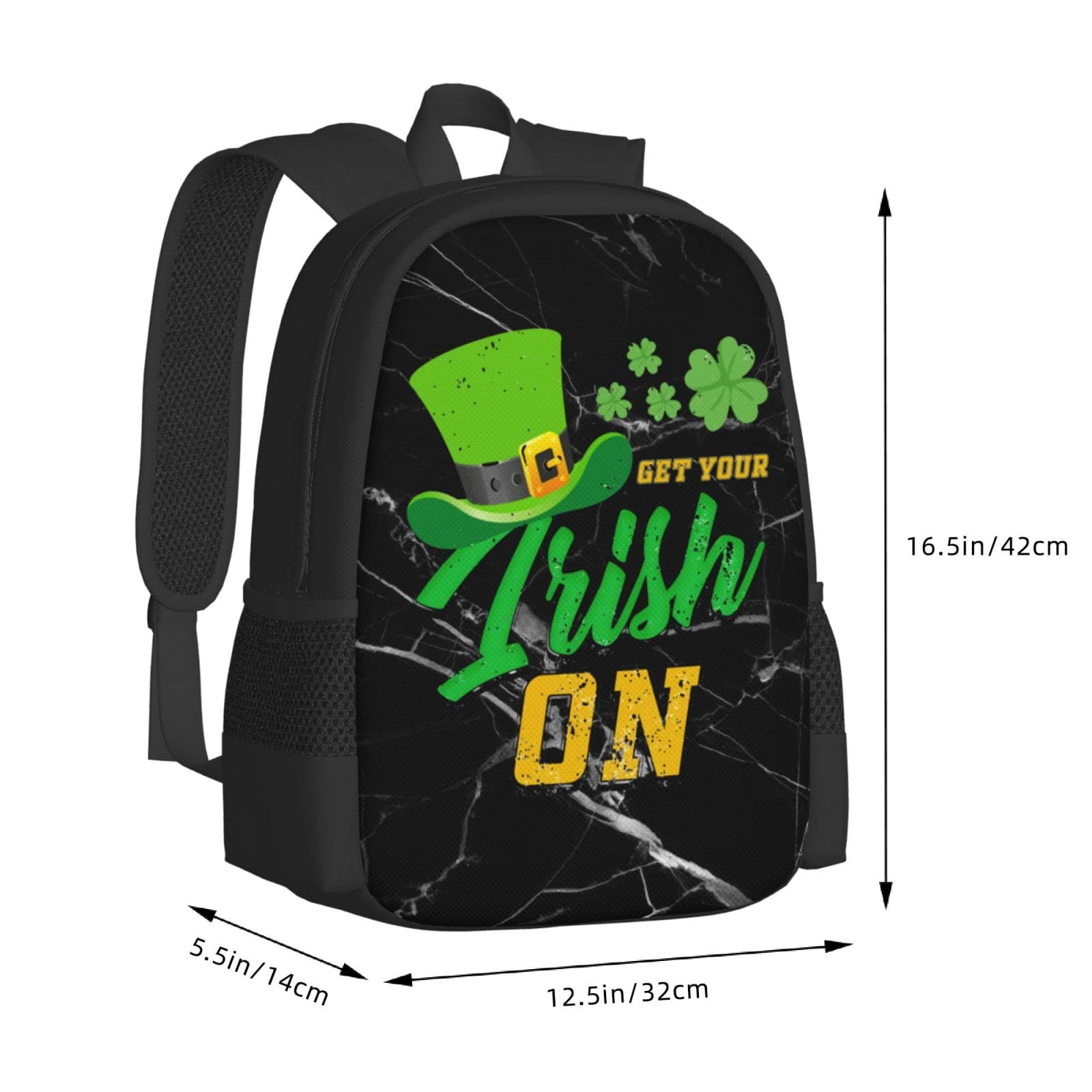 RUNAUP-St-Patricks-Day-Backpack, Lightweight Backpack Classical Casual Daypack For Women Men