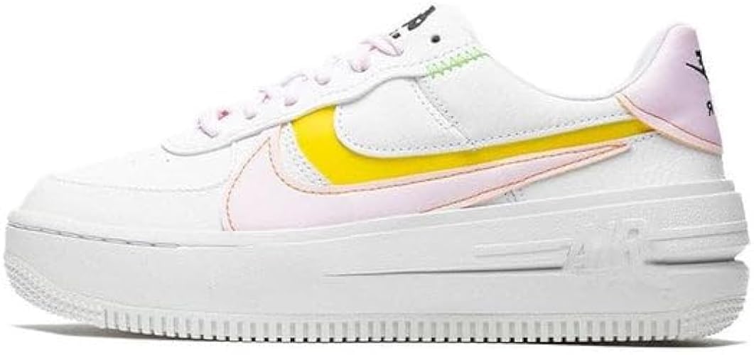 Nike Air Force 1 Platform White/Pearl Pink-Opti Yellow Womens Size 9