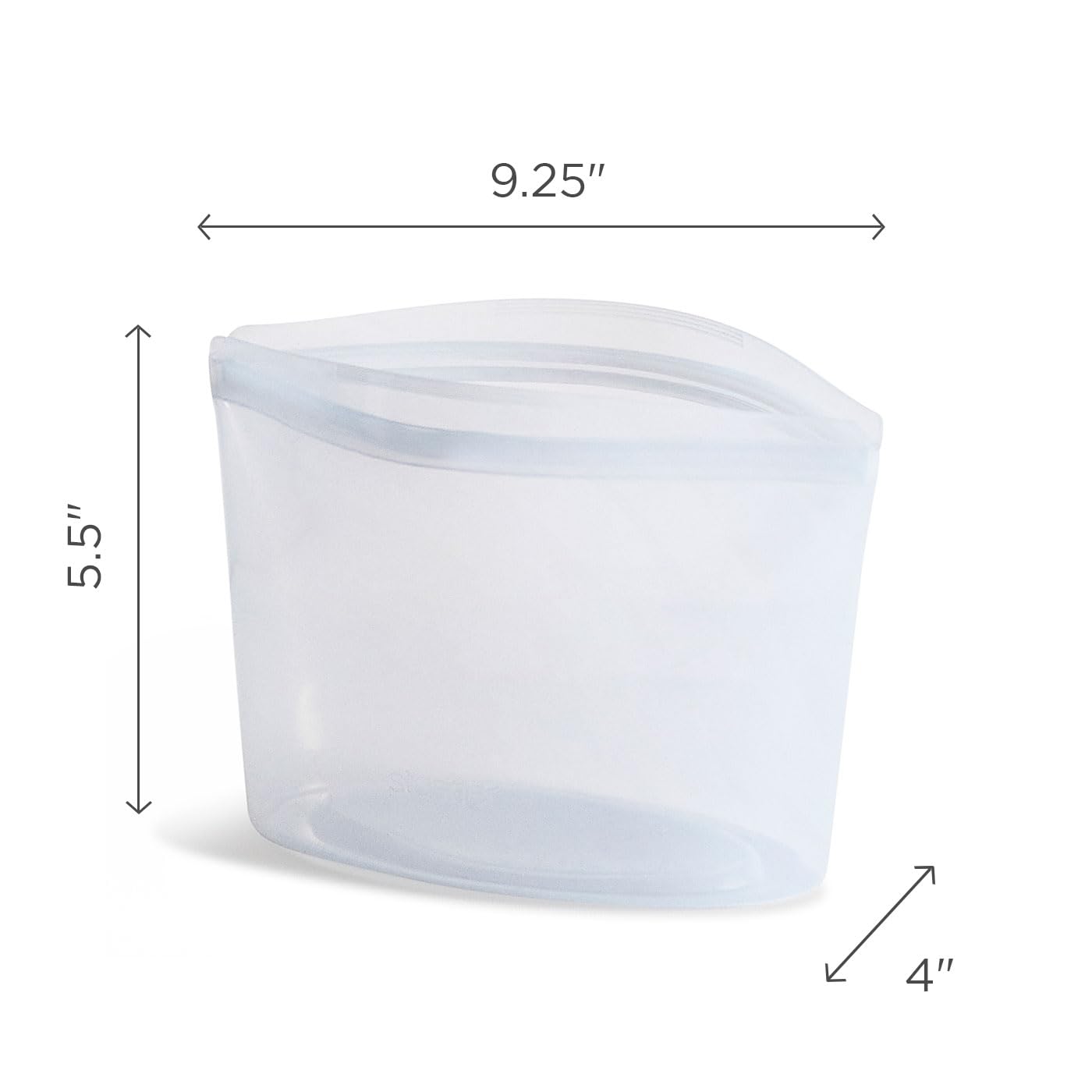 Stasher Premium Silicone Reusable Food Storage Bag, Green | Microwave, Sous Vide, Dishwasher, Oven and Freezer Safe | BPA Free, Leak-free, Eco-friendly, 4-Cup Bowl