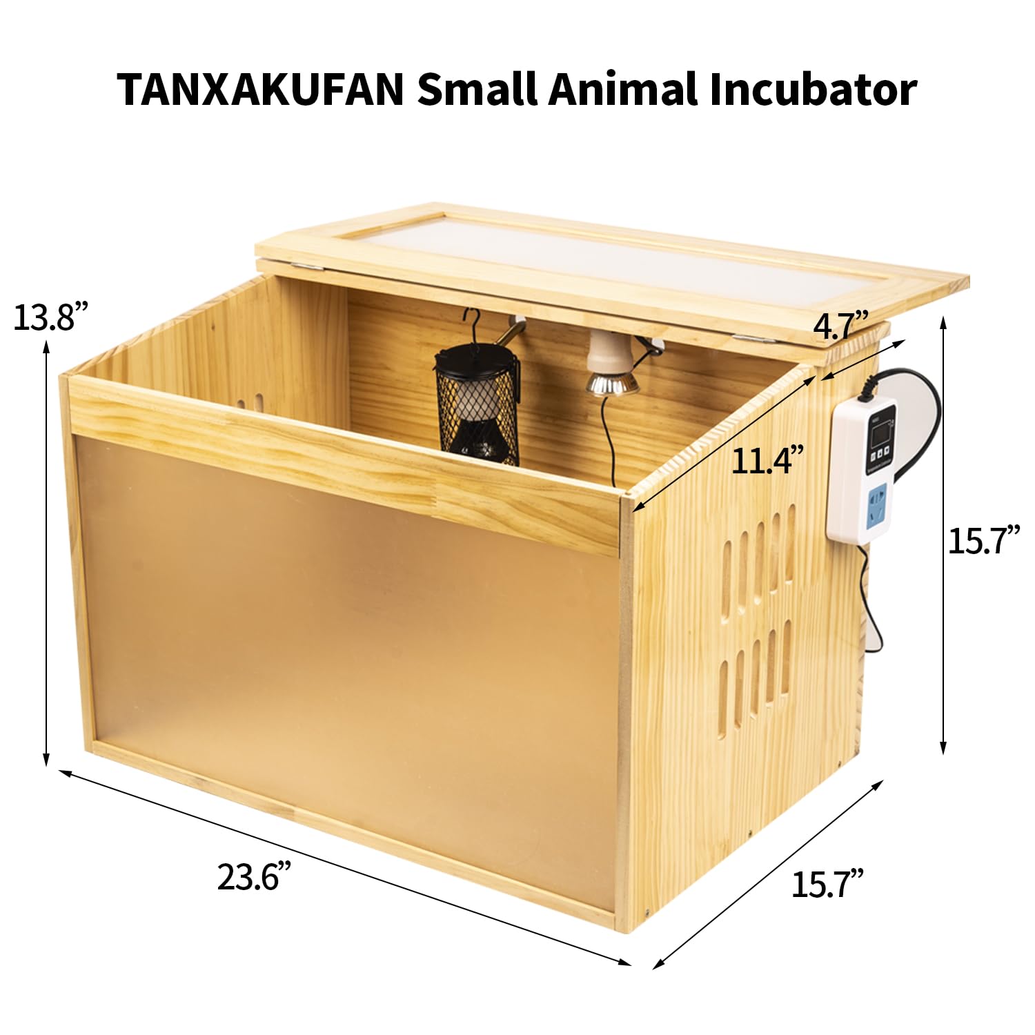 TANXAKUFAN Incubator for Small Animals with Thermostat, Intelligent Chick Brooder Box, Incubator for Newborn Puppies and Kittens, Intelligent Puppy Incubator Dog Kennel Pet Box