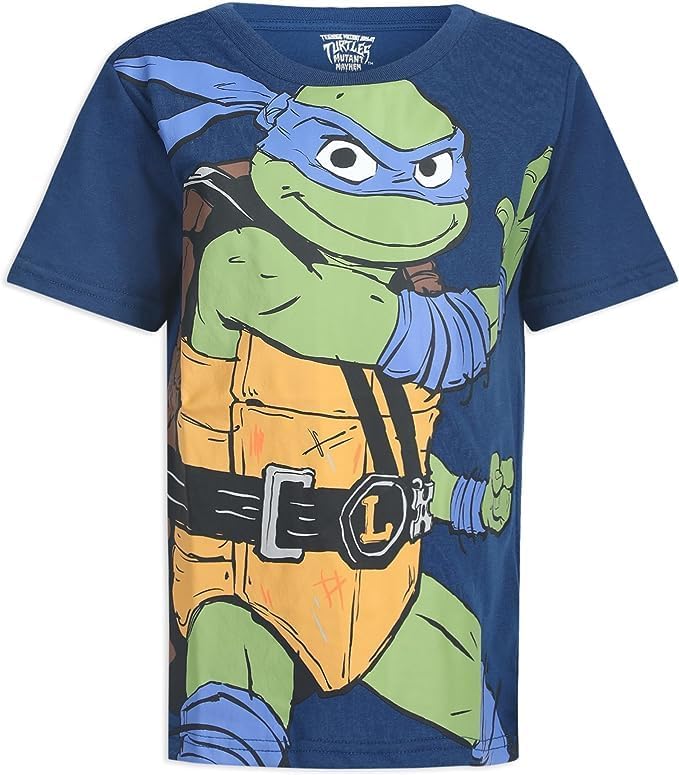 Nickelodeon Teenage Mutant Ninja Turtles Boys 4 Pack Short Sleeve T-Shirts for Big Kids