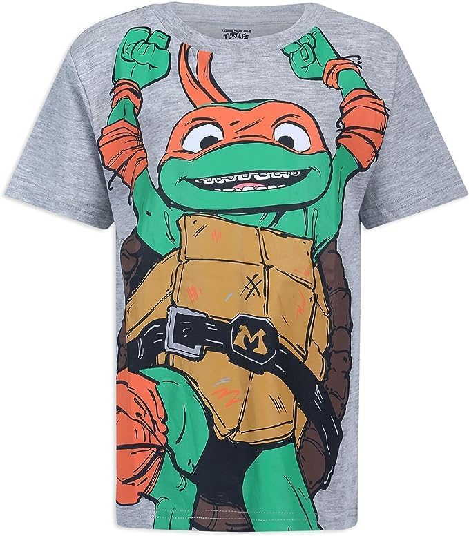 Nickelodeon Teenage Mutant Ninja Turtles Boys 4 Pack Short Sleeve T-Shirts for Big Kids