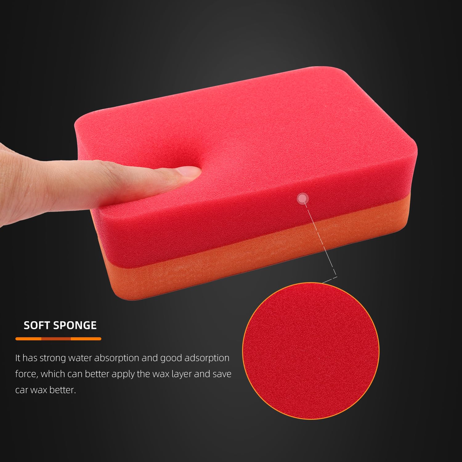 Ceramic Coating Applicator Sponges, Car Coating Pad, Hand Applicator Sponge, SPAT 6 Pack of Applicator Pads Detailing for Cars, Boats, Motorcycles, Motorhomes and More for Waxing,Cleaning, Coating