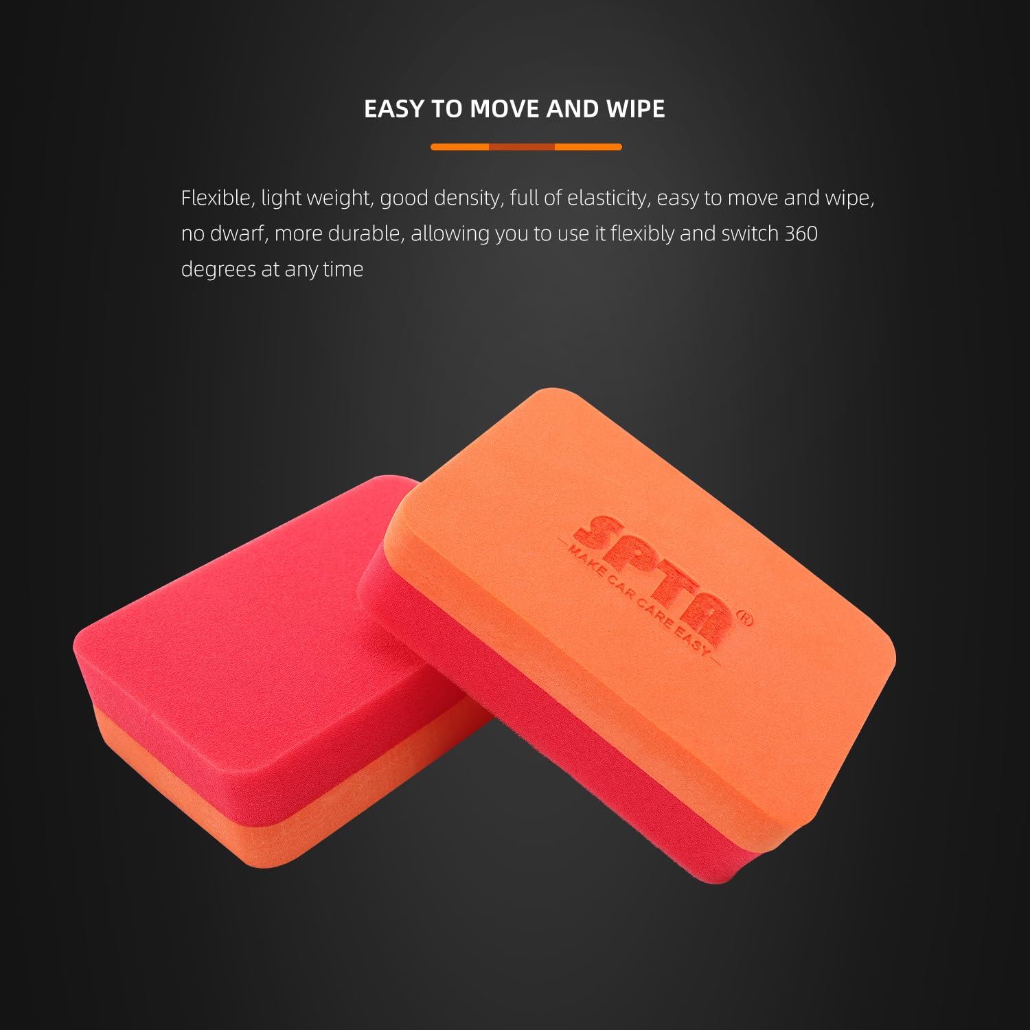 Ceramic Coating Applicator Sponges, Car Coating Pad, Hand Applicator Sponge, SPAT 6 Pack of Applicator Pads Detailing for Cars, Boats, Motorcycles, Motorhomes and More for Waxing,Cleaning, Coating