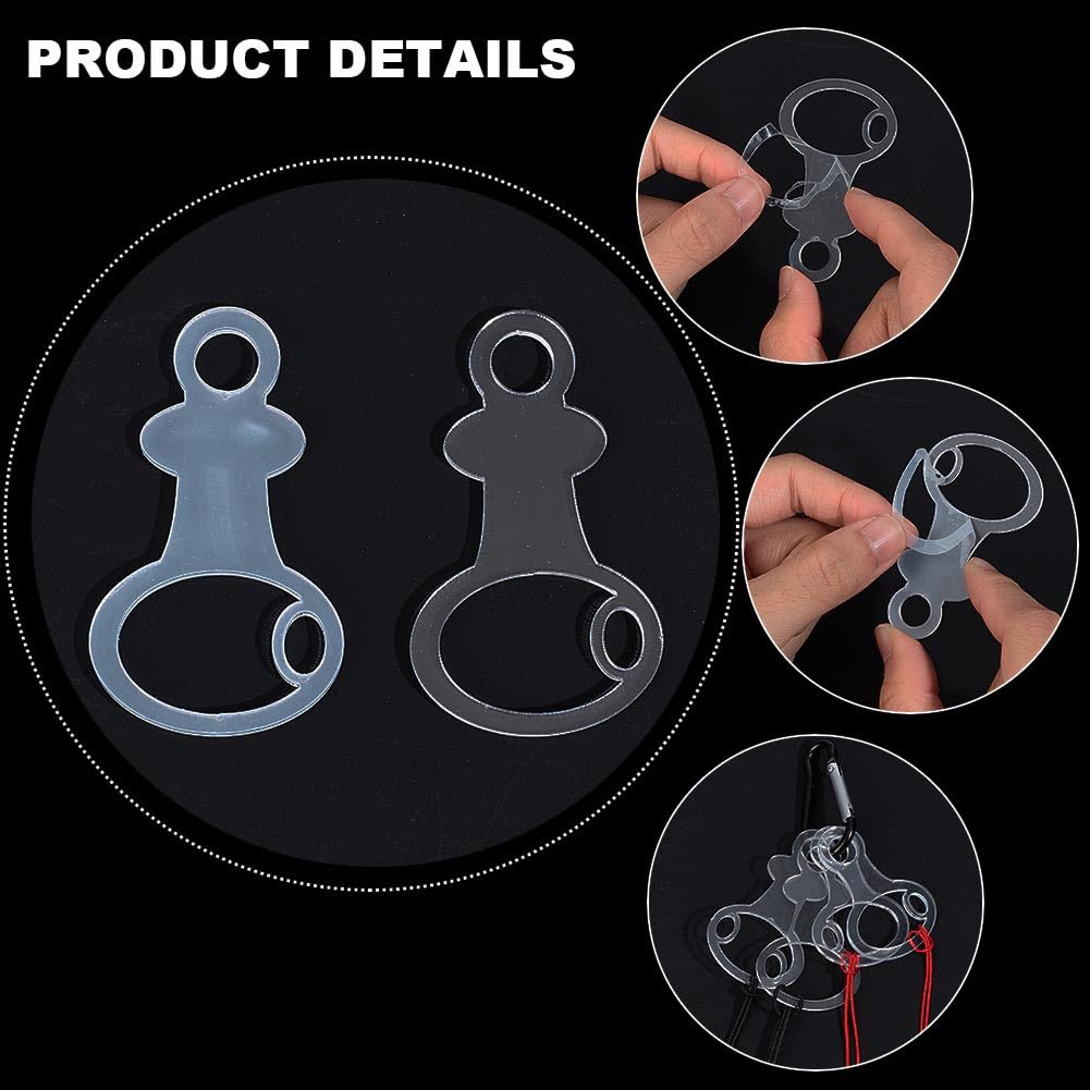 CRASPIRE 40Pcs 2 Size Acrylic Floss Bobbins Clear Embroidery Thread Transparent Drops Key Shape Cross Stitch Chips Sewing Board Organizers with Box for Craft DIY Storage