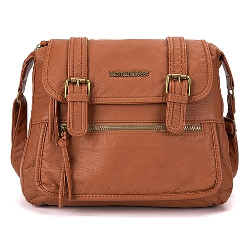 Montana West Crossbody Bags for Women Messenger Bags Multi Pocket Shoulder Purse and Handbags Pocketbook,MWC-045-CM