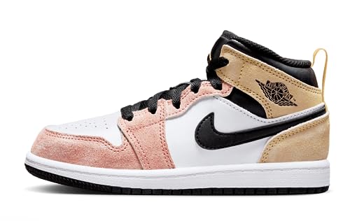 Nike Air Jordan 1 Mid SE Pre School PS Shoes DX4367 800 Flight Club Magic Ember/Sundial White Black - Size 12c