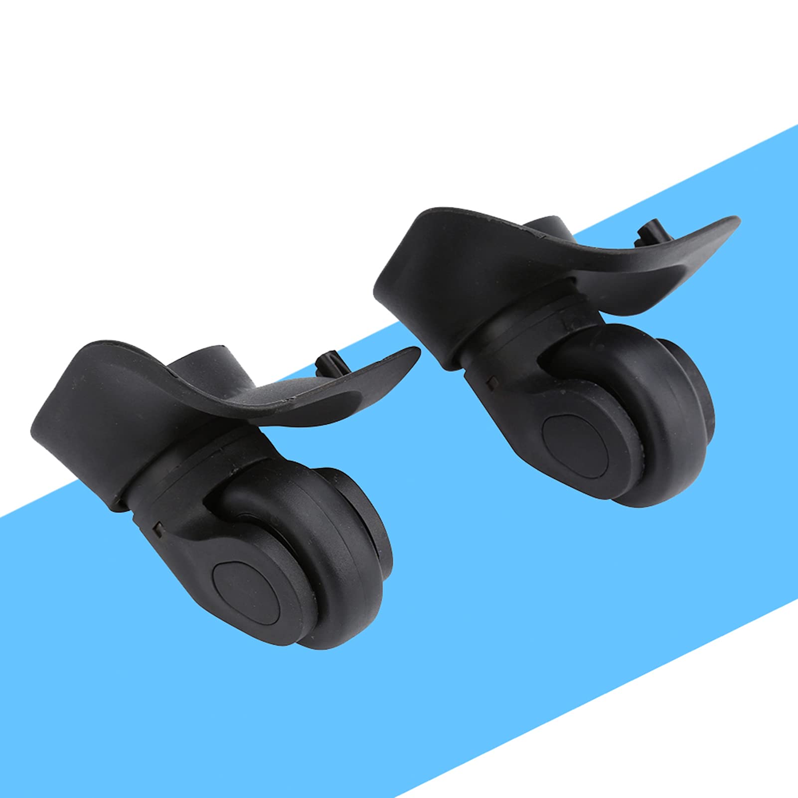 Qiilu Luggage Replacement Wheels Replacement Wheels Plastic 2Pcs Set PVC Luggage Wheels Replacement Single Roller for Suitcase Accessory