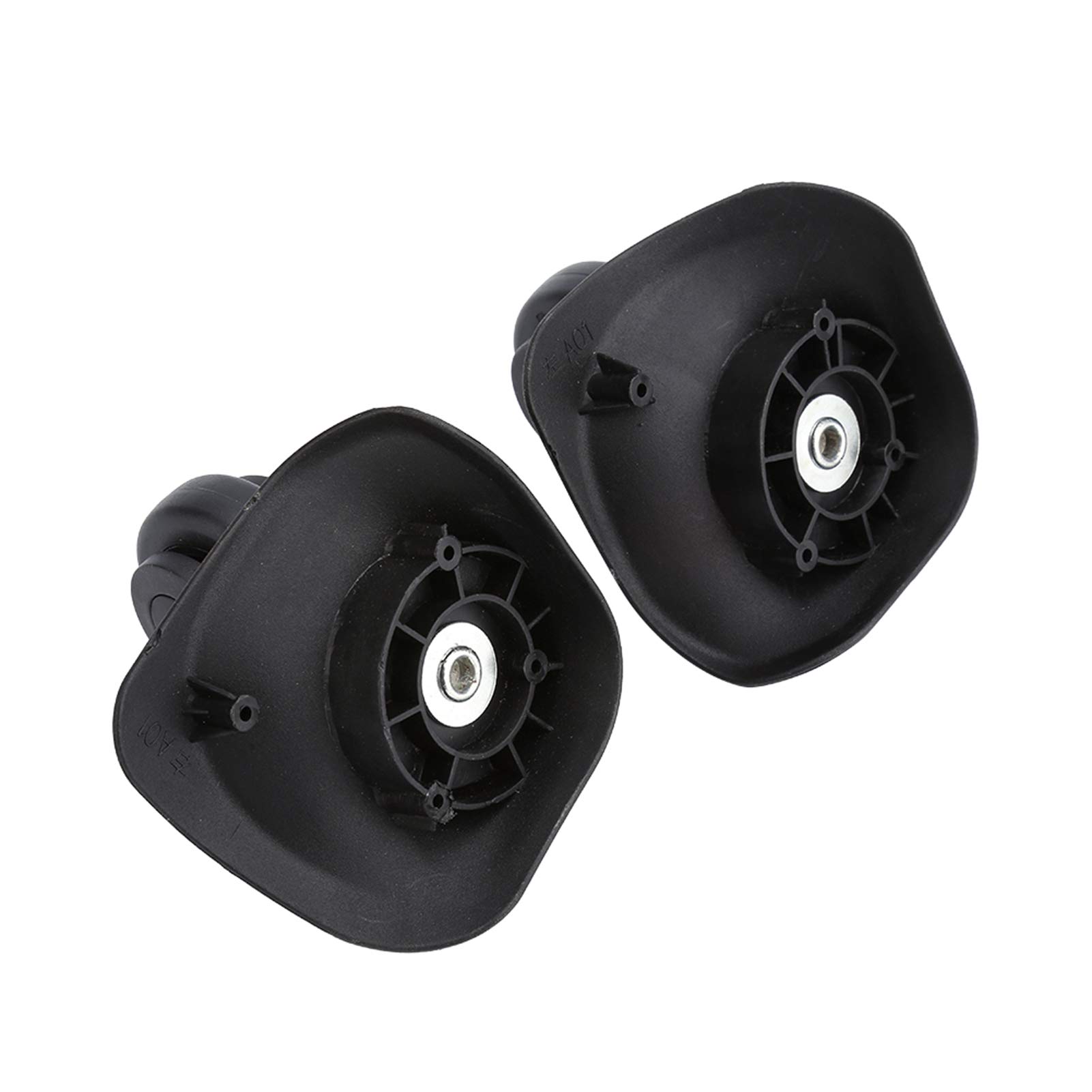 Qiilu Luggage Replacement Wheels Replacement Wheels Plastic 2Pcs Set PVC Luggage Wheels Replacement Single Roller for Suitcase Accessory