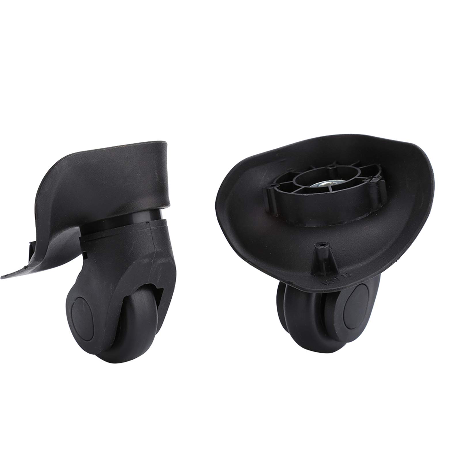 Qiilu Luggage Replacement Wheels Replacement Wheels Plastic 2Pcs Set PVC Luggage Wheels Replacement Single Roller for Suitcase Accessory