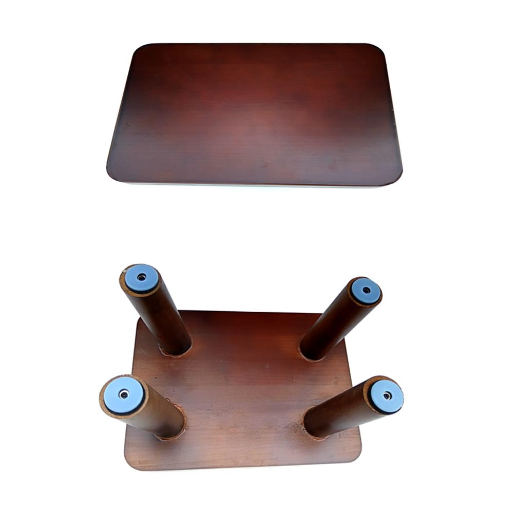 Lizipai Chestnut Brand Short Stool Wooden Stool, Solid Wood Stool, Small Short Stool, Shoe Changing Stool, Solid Wood Stool, Short Stool, Bench, Adult Portable Heavy Stool, (Brown)