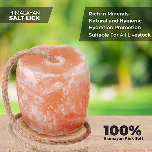 100% Himalayan Salt Lick for Horses 3-4 LBS- Pack of 3 Licking Salt Block for Animals with Minerals, Salt Licks for Cows, Goats, Deer, Cattles & on Rope